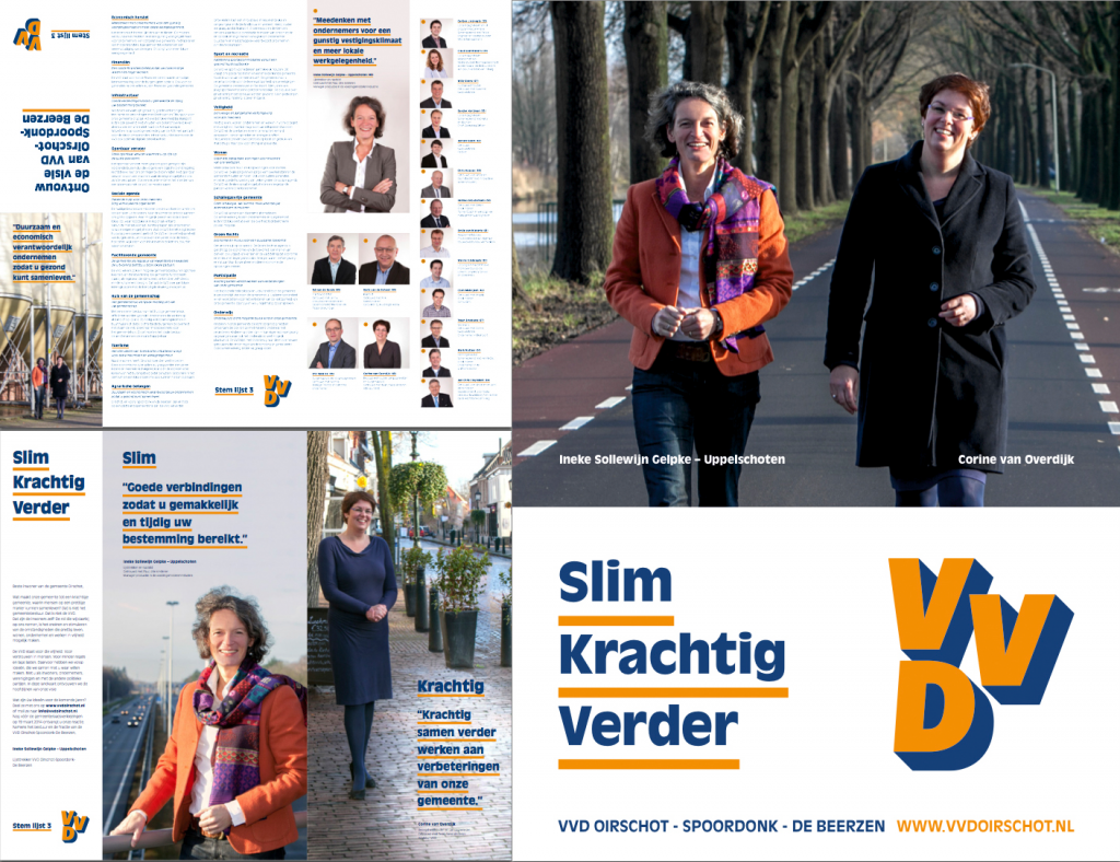 Flyer voor de VVD (Oirschot, Spoordonk, De Beerzen)